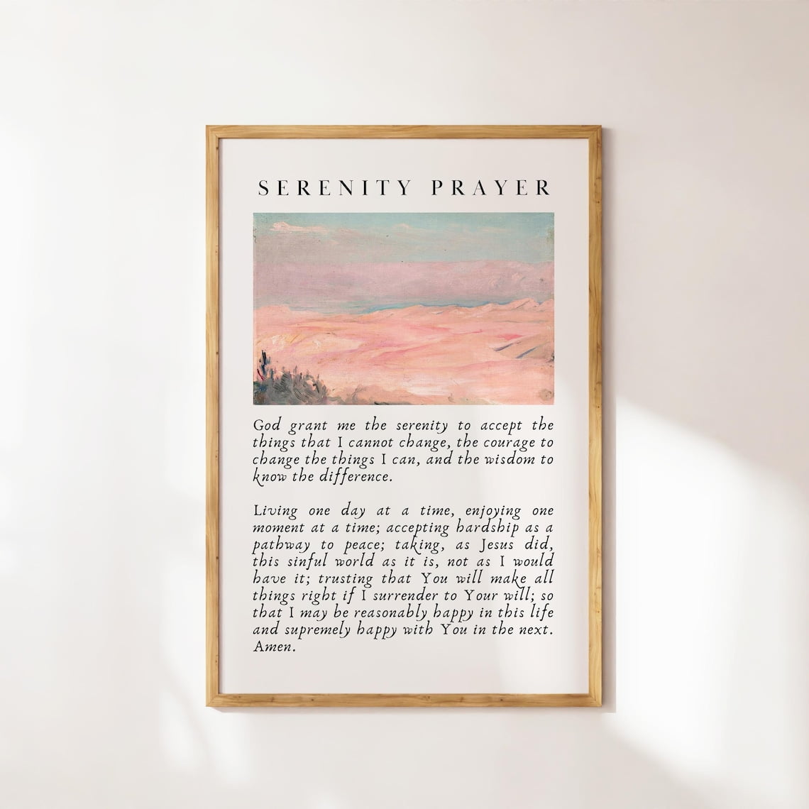 Christian Serenity Prayer, Christian Wall Art, Bible Verse Poster ...