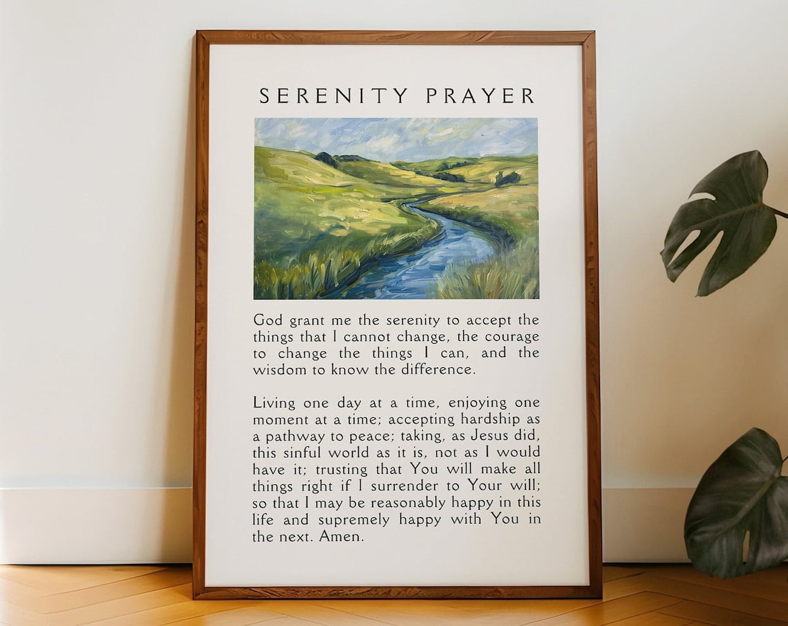 Christian Serenity Prayer Modern Christian Art Landscape Christian ...