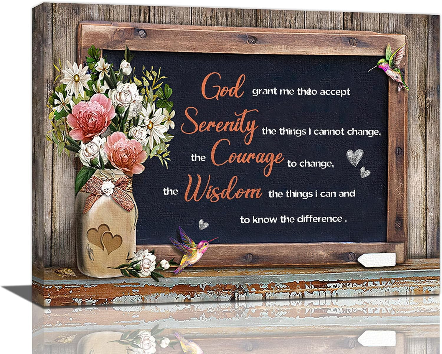 Christian Serenity Prayer Wall Art Scripture Bible Verse Wall Decor ...