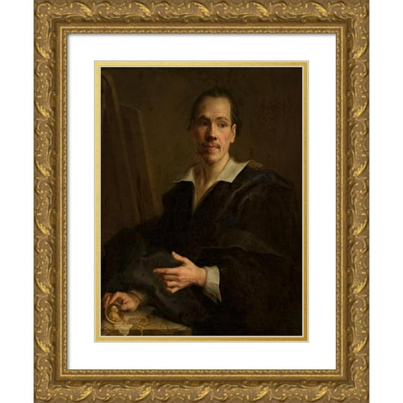 Christian Seybold 15x18 Gold Ornate Wood Frame and Double Matted Museum ...