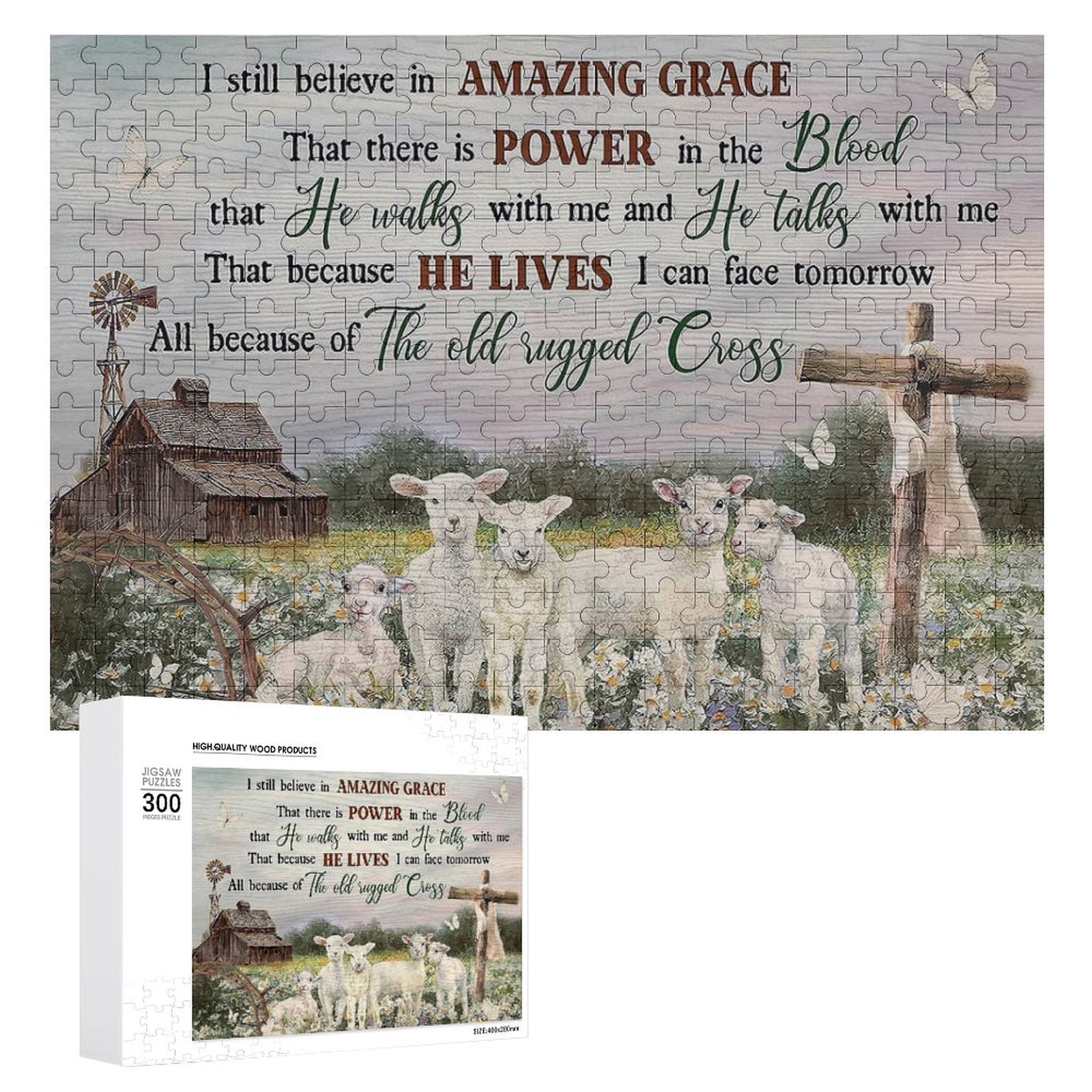 Christian Sheep Daisy 300 Piece Jigsaw Puzzle for Adults and Families ...