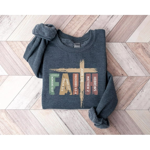Christian Shirt, Bible Verse Sweatshirt, Religious Outfit, Retro Faith ...