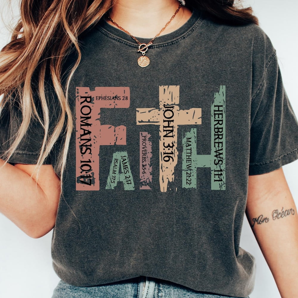 Christian Shirt, Bible Verse T-Shirt, Religious Christian Tee, Retro Faith T-Shirt, Christian ...