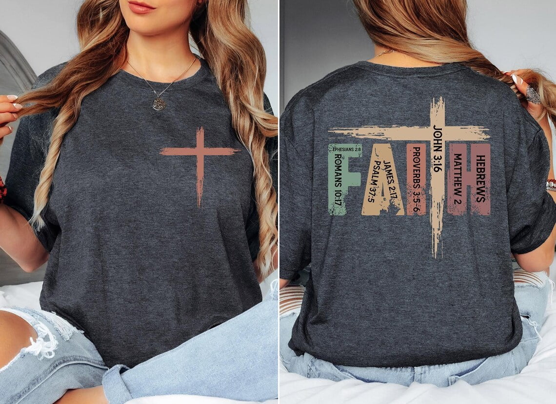 Christian Shirt, Bible Verse T-Shirt, Religious Outfit, Retro Faith T ...