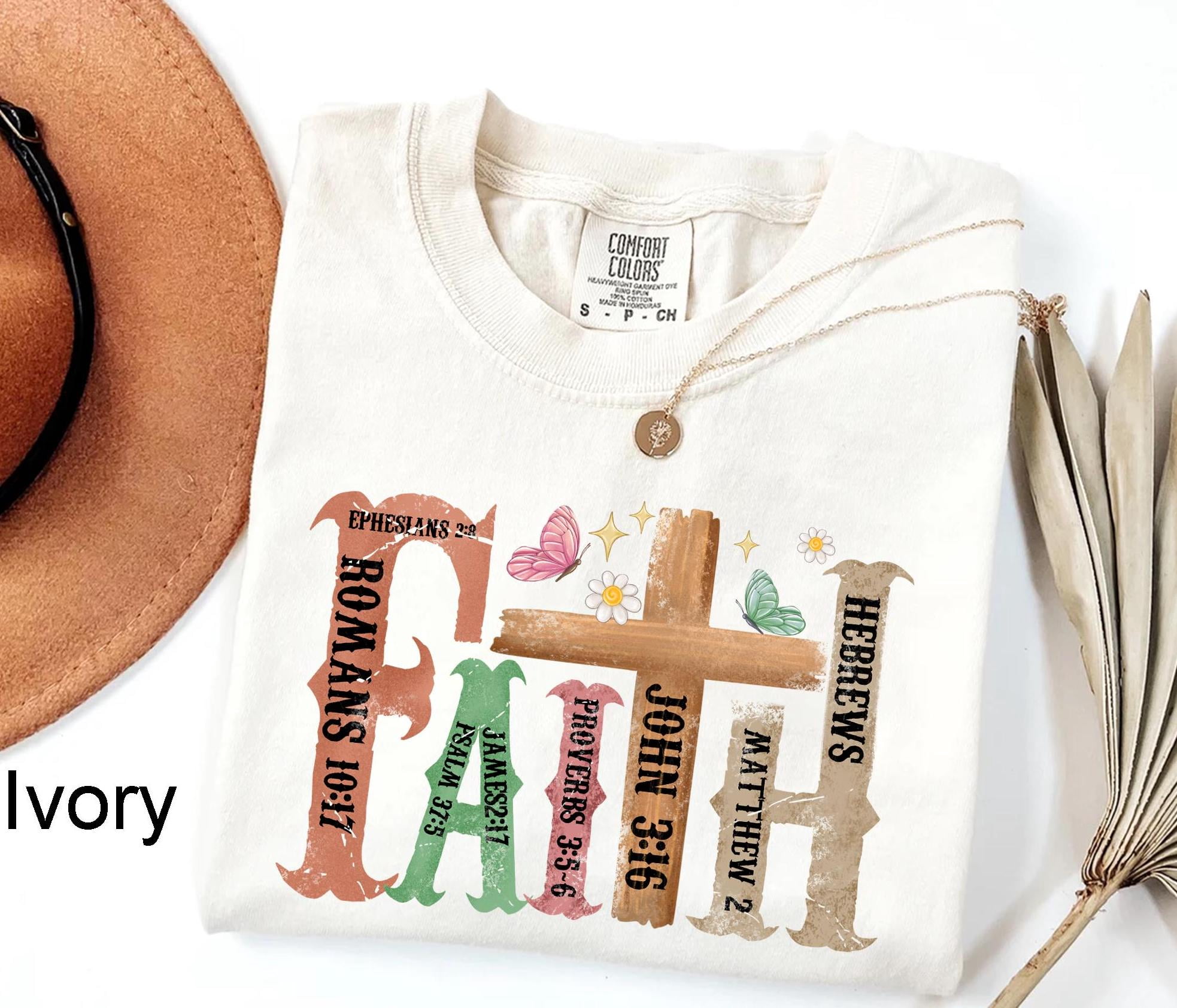 Christian Shirt, Bible Verse T-Shirt, Religious Outfit, Retro Faith T ...