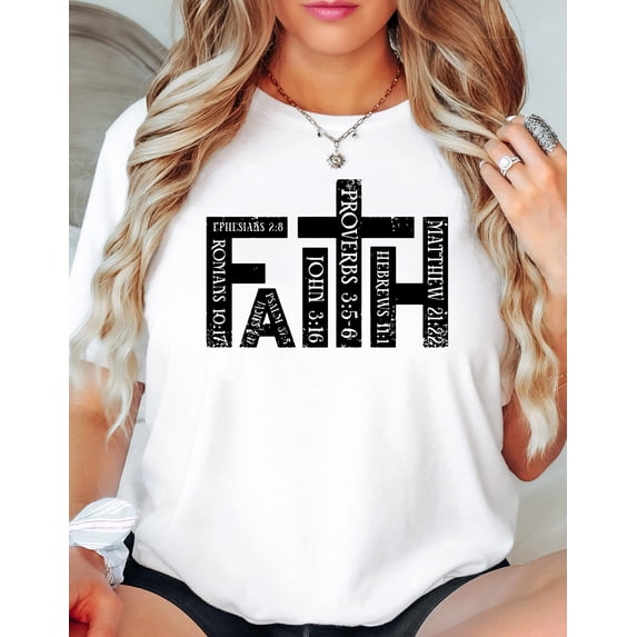 Christian Shirt Bible Verse TShirt Religious Outfit Retro Faith T Shirt ...