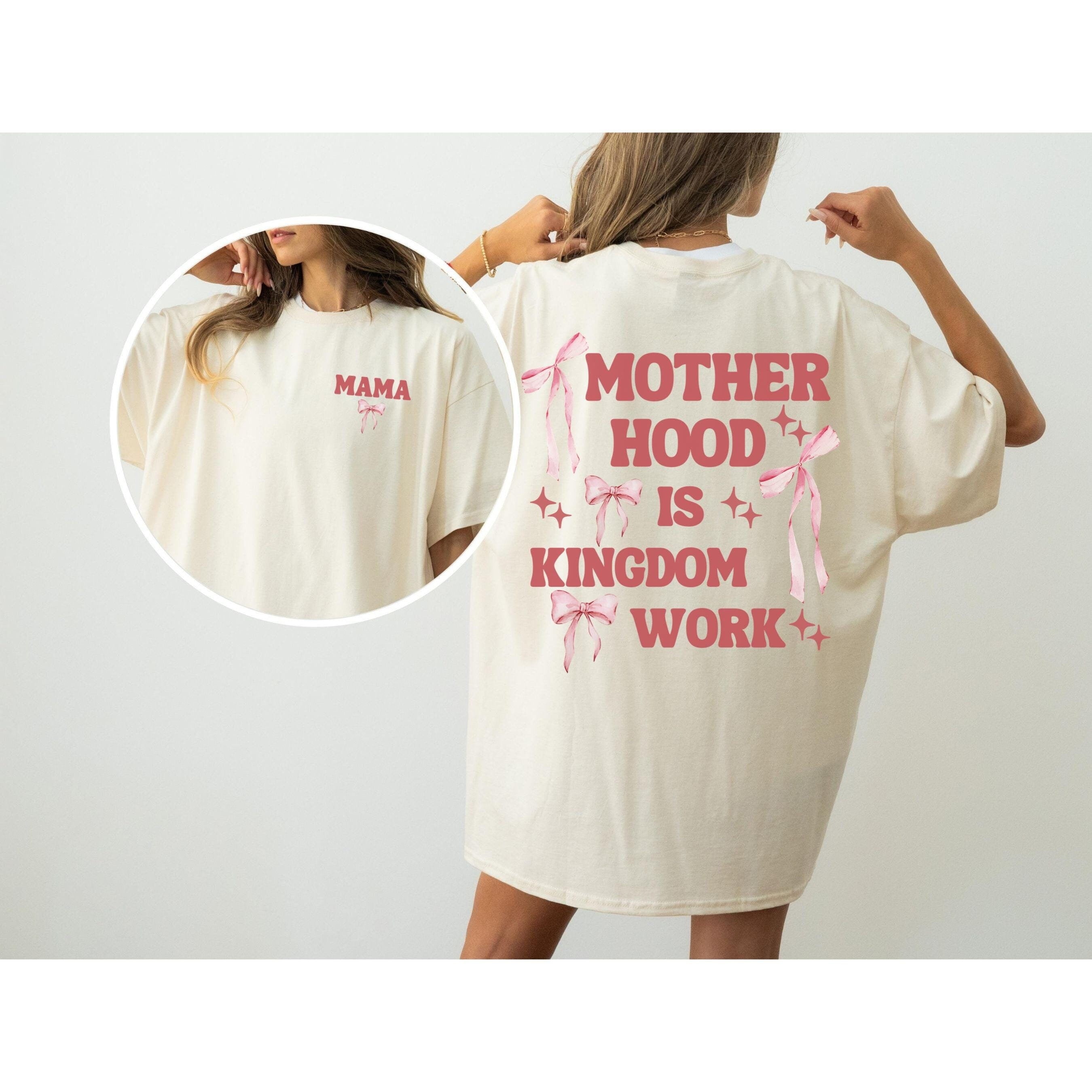 Christian Shirt, Bow Mama Shirt, Motherhood is Kingdom Work, Mothers ...