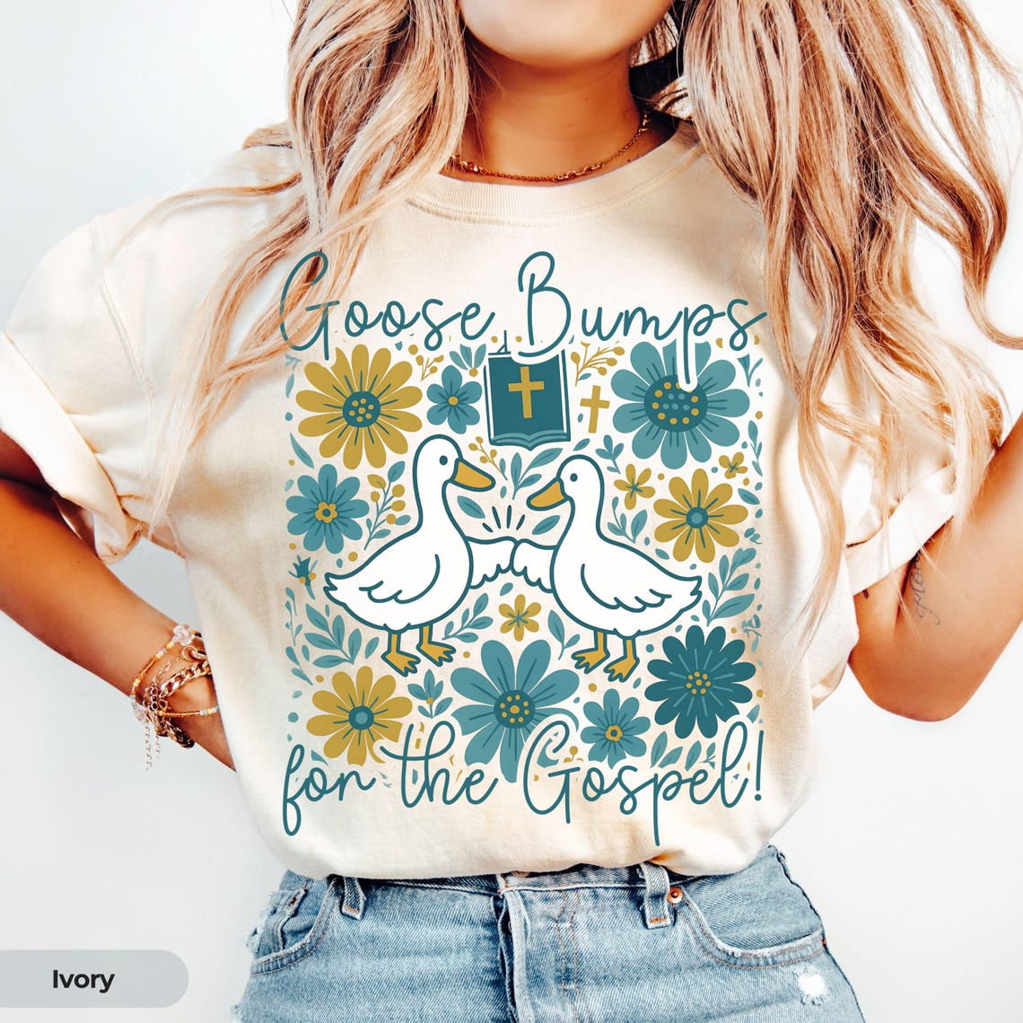 Christian Shirt Christ Silly Goose Bible Verse Tee Gospel Graphic Faith ...