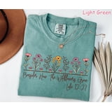 Christian Shirt Consider How The Wildflowers Grow Bible Verse Tee Boho ...