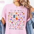 Christian Shirt It is Well With My Soul Boho Floral TeeReligious Women ...