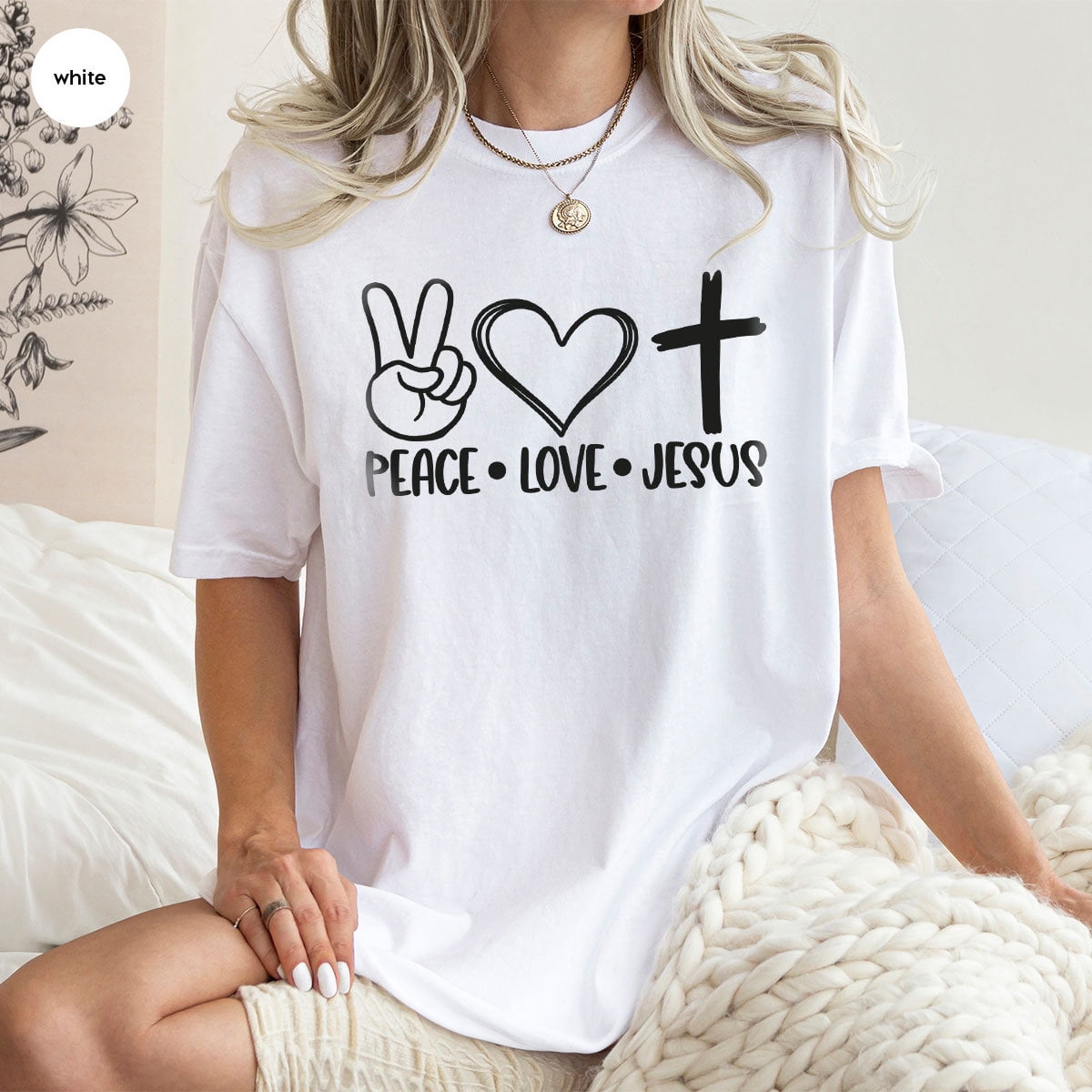 Christian Shirt Jesus, Faith Apparel, Heart Graphic Tee - Walmart.com