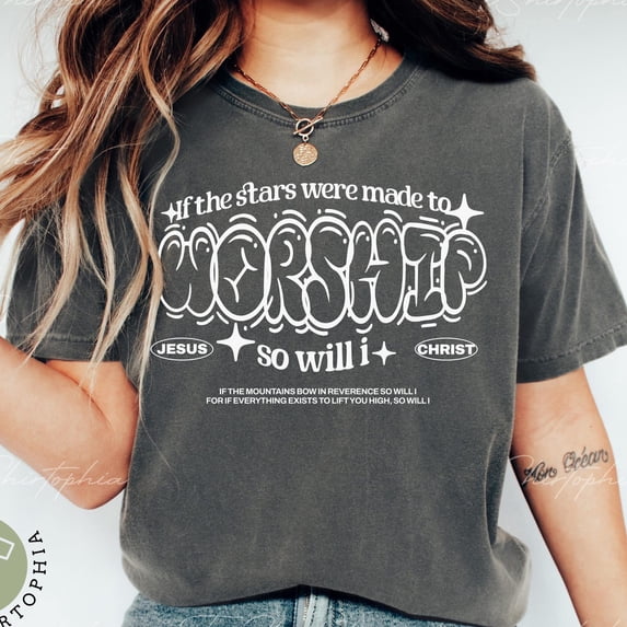 Christian Shirt Jesus Worship Graphic Tee - Walmart.com