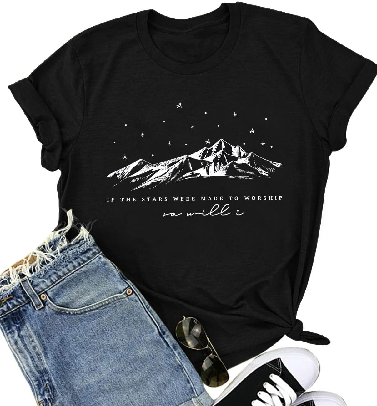 Christian Shirt Women If The Stars were Made to Worship Shirts Jesus ...