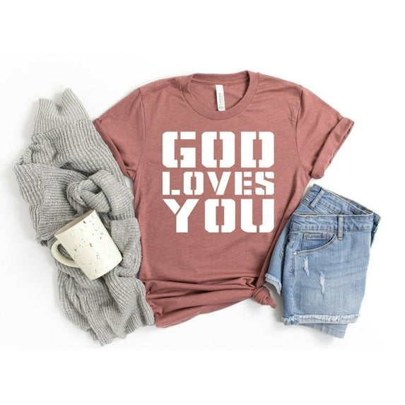 Christian Shirts, God Loves You Shirt, God Shirts, God Jesus Pray Shirt ...