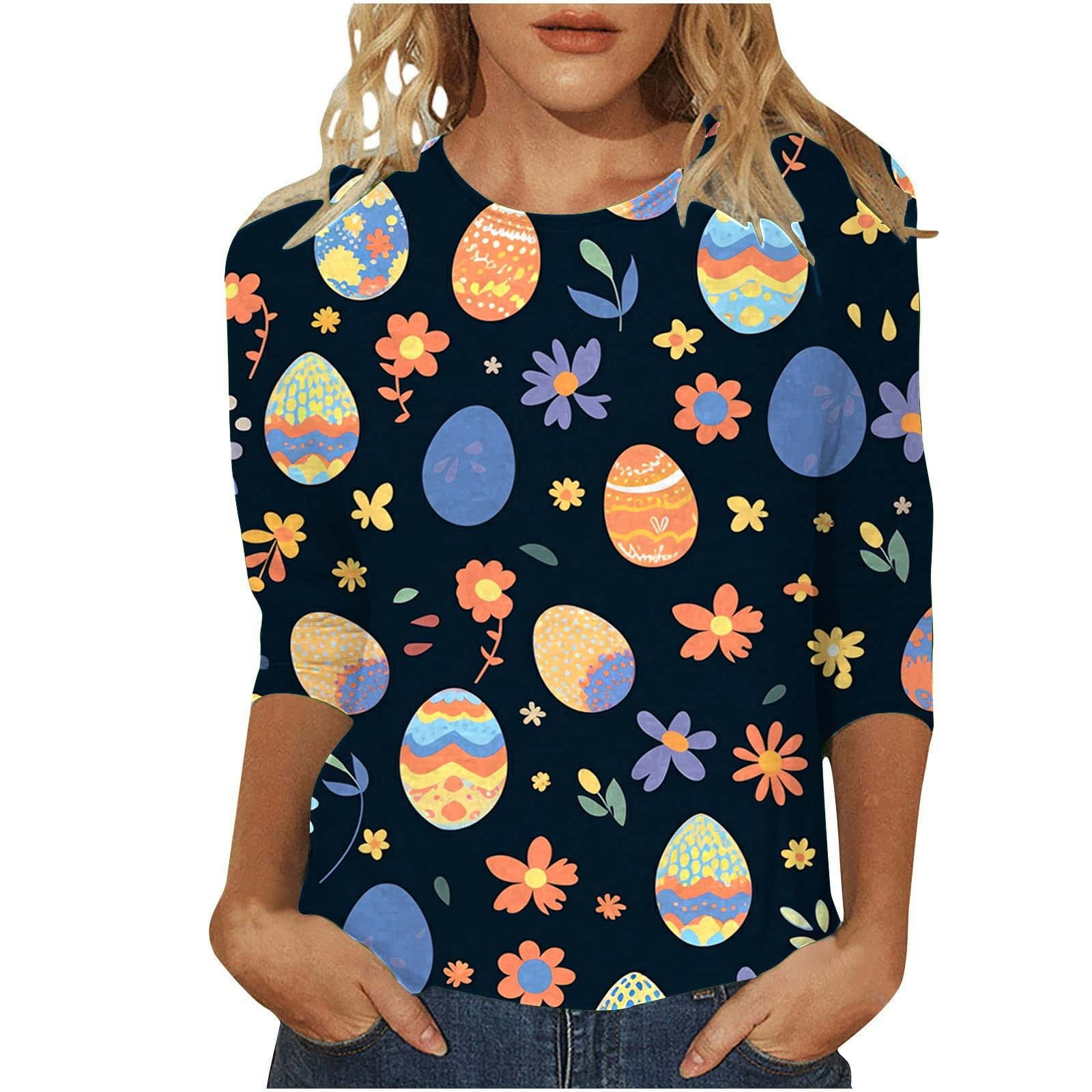 Christian Shirts for Women Fashion 3D Digital Printed Round Neck Point ...