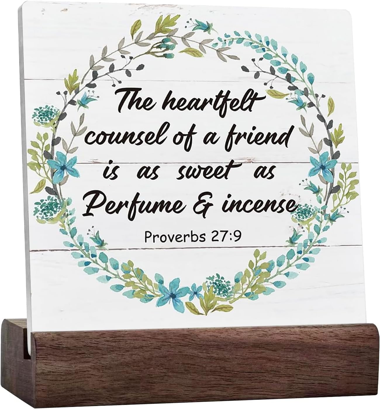Christian Sign, Ceramic Table Sign Desk Decor, Bible Verse Scripture ...