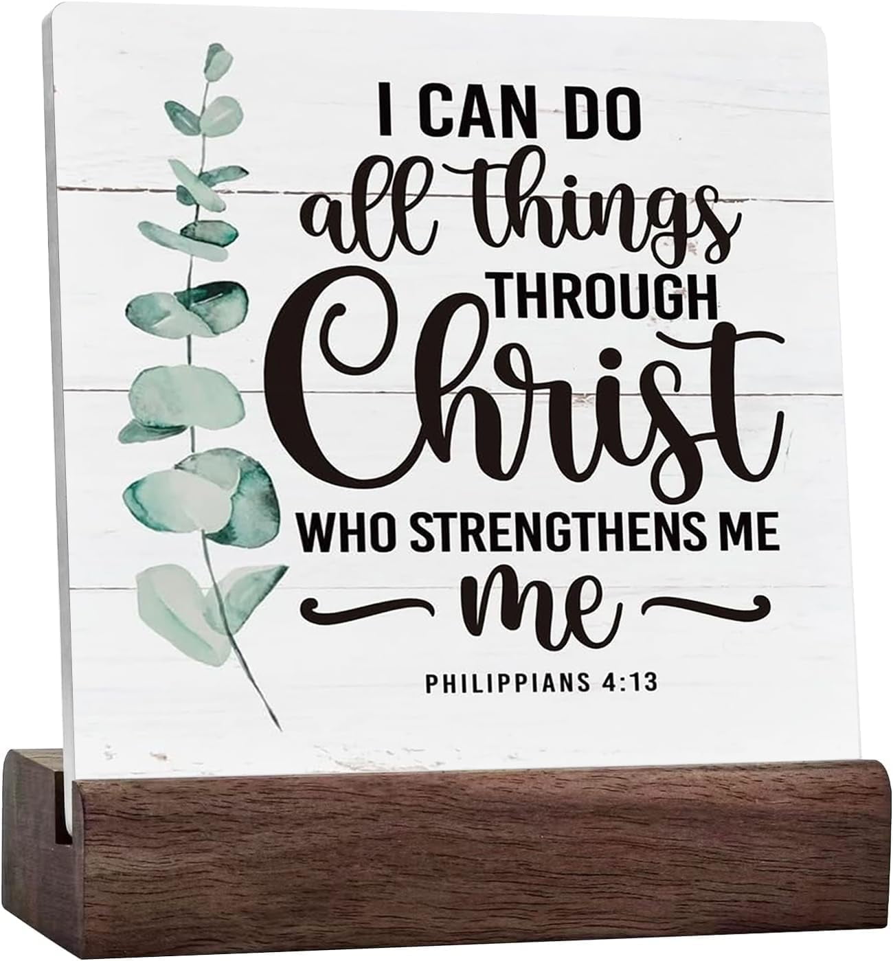 Christian Sign, Scripture Decor, Ceramic Table Sign Desk Decor ...