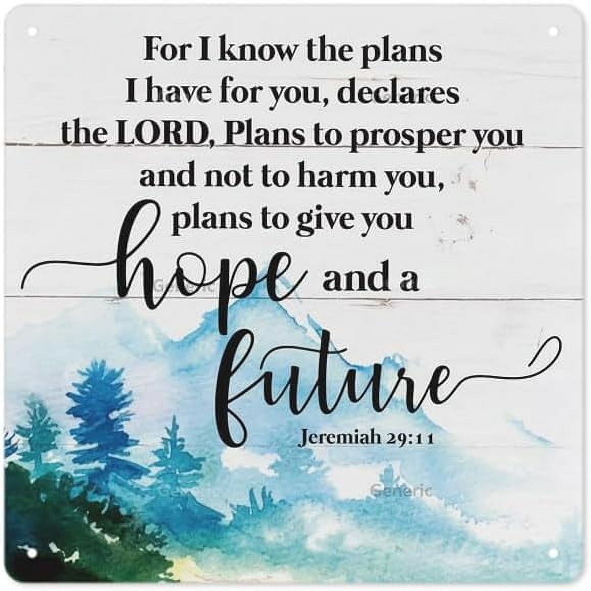 Christian Signs Bible Verse Jeremiah 29 11 For I Know the Plans I Have ...