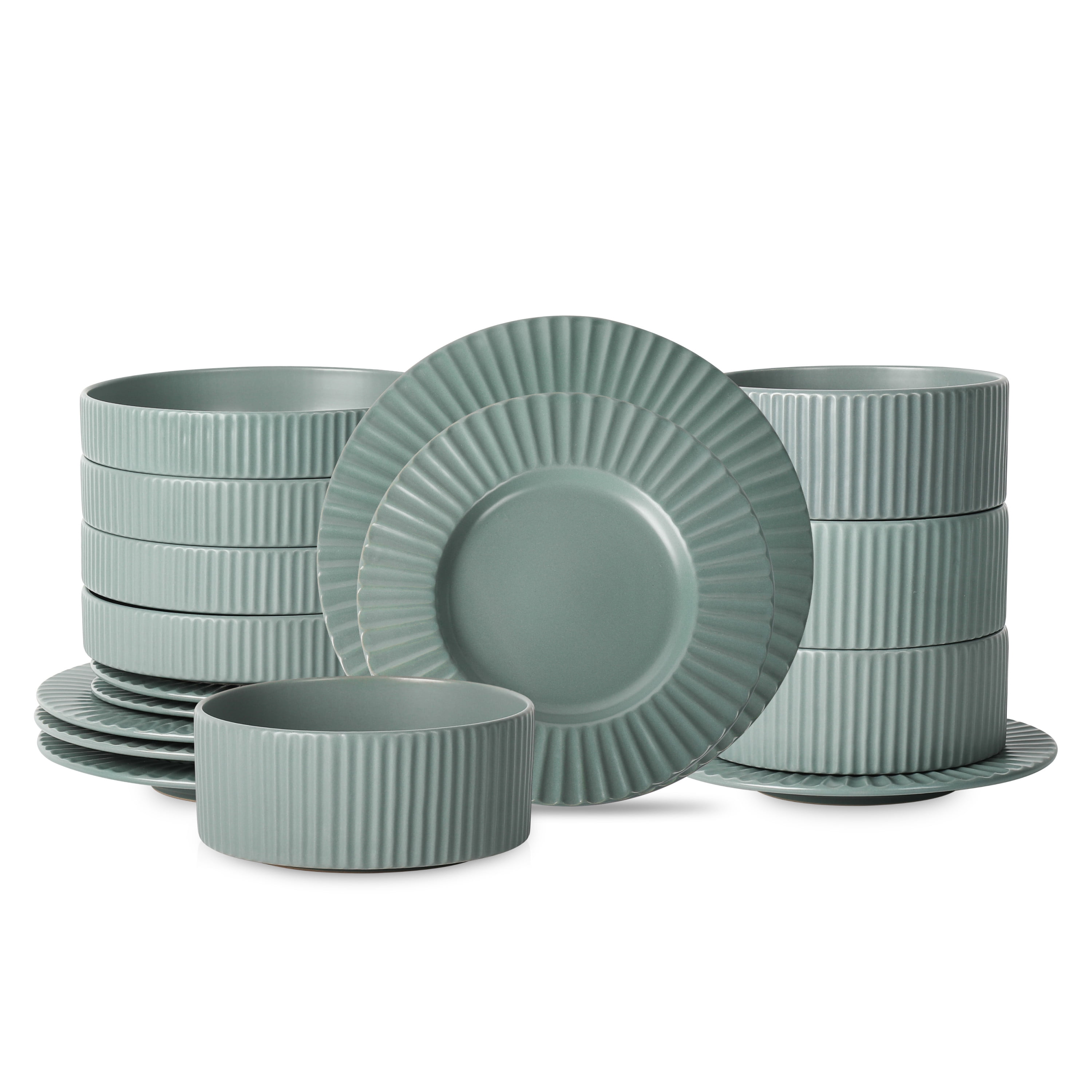 Christian Siriano Modern Lusso 16-Piece Dinnerware Set, Stoneware ...