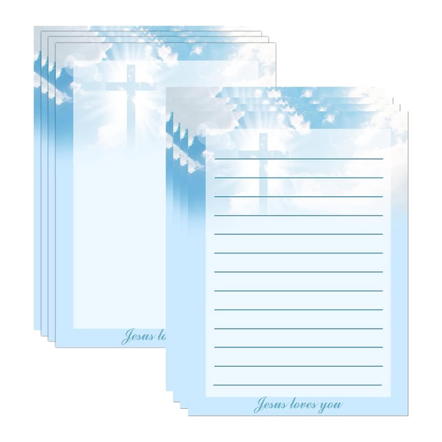 Christian Stationery 10 Set Religious Stationery Paper and Envelopes,8 ...
