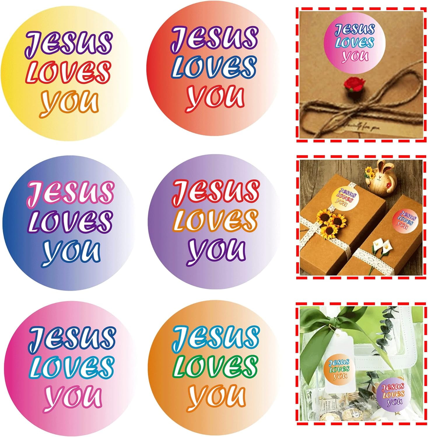 Christian Sticker Jesus Loves You Decals Stickers 1.5 Inch Christian ...