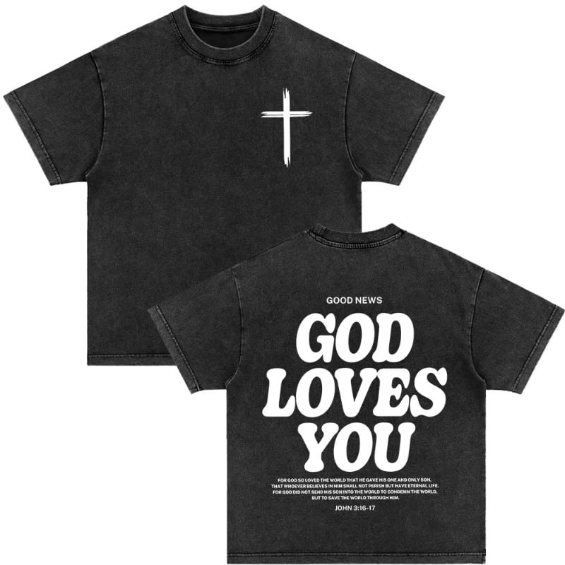 Christian Strength In Jesus Bible Verse Vintage 2Side Wash T-Shirts ...