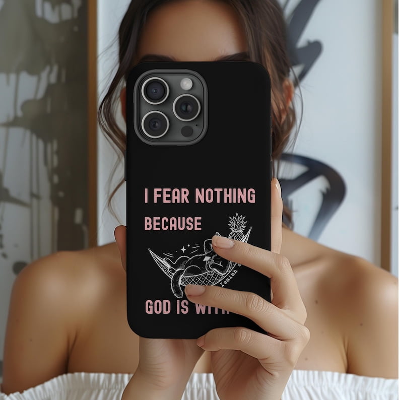 Christian Summer Cat Bible Verse Phone Case, Isaiah 41:10 Scripture ...