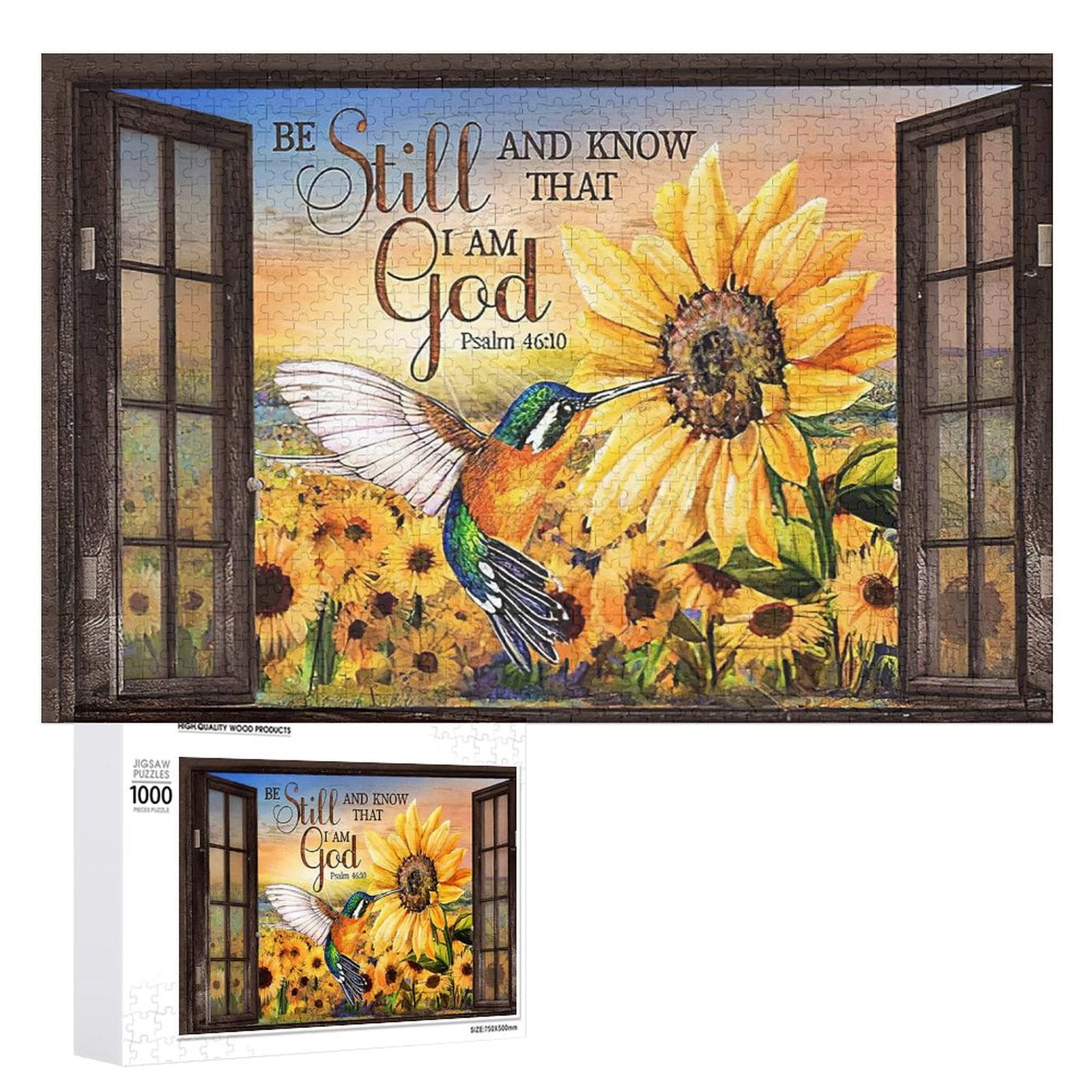 Christian Sunflower 1000 Piece Jigsaw Puzzle for Adults and Families ...