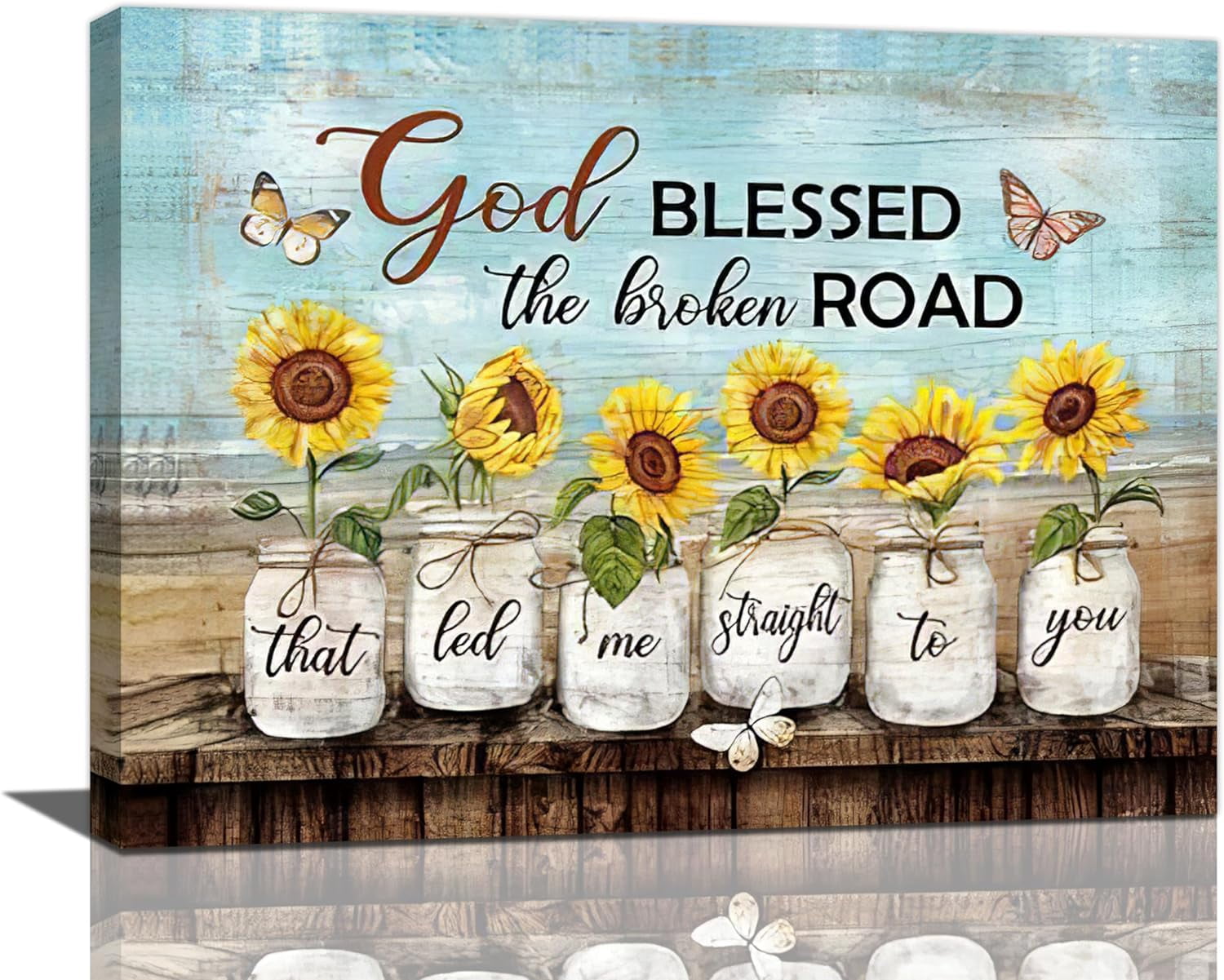 Christian Sunflower Wall Art Religious Sunflower Pictures Wall Decor ...