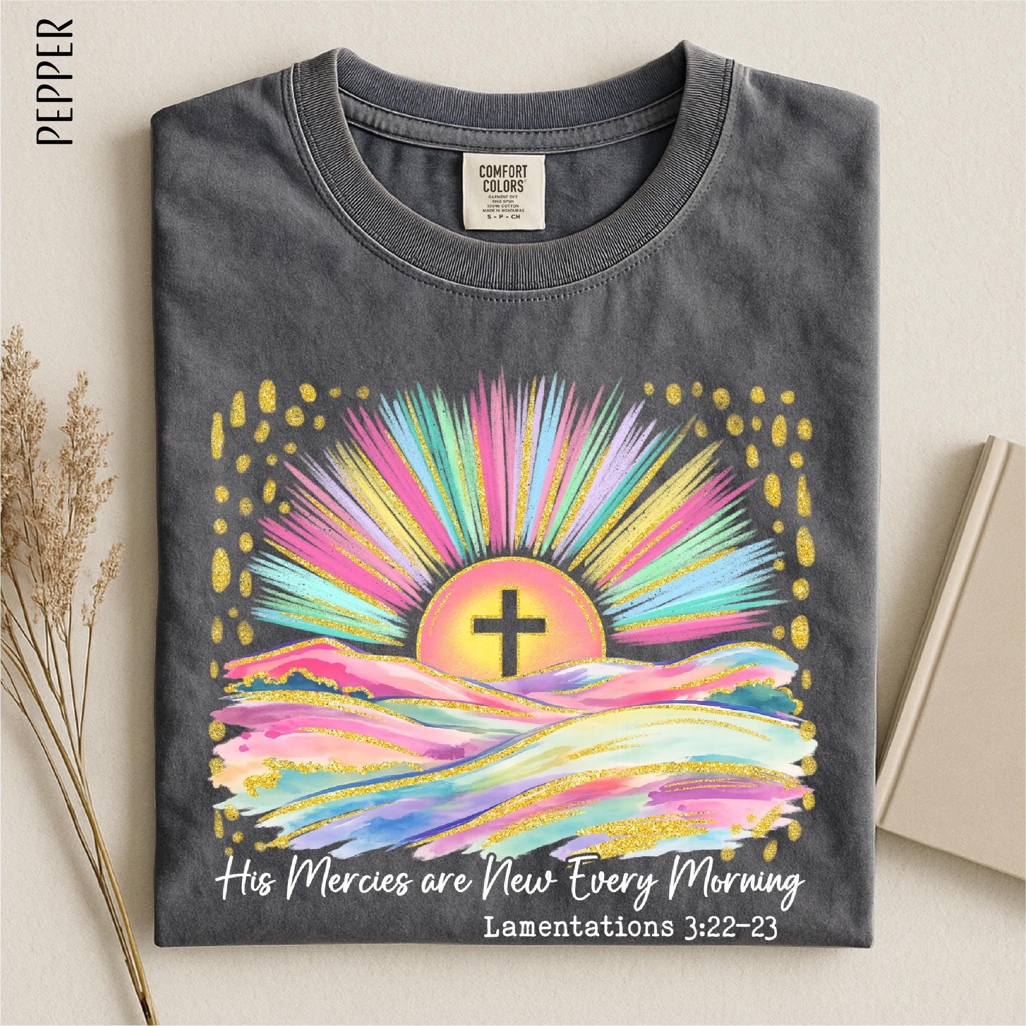 Christian Sunrise Shirt, His Mercies Are New Every Morning Tee, Faith ...