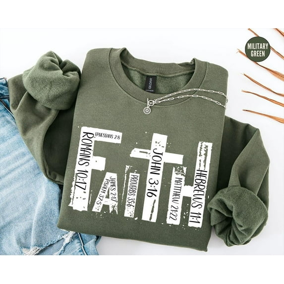Christian Sweatshirt, Bible Verse T-Shirt, Religious Outfit, Retro ...