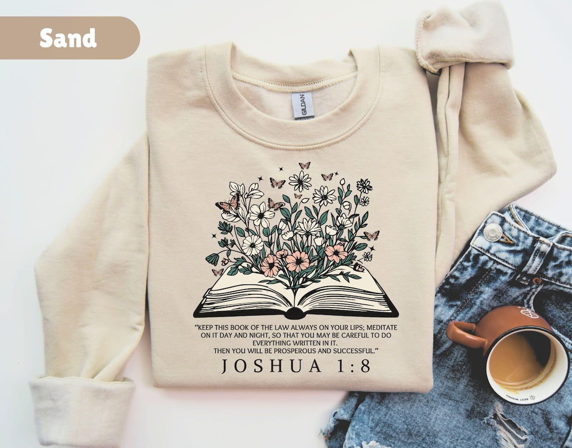 Christian Sweatshirt Book Lover Sweatshirt Bible Verse Shirt ...