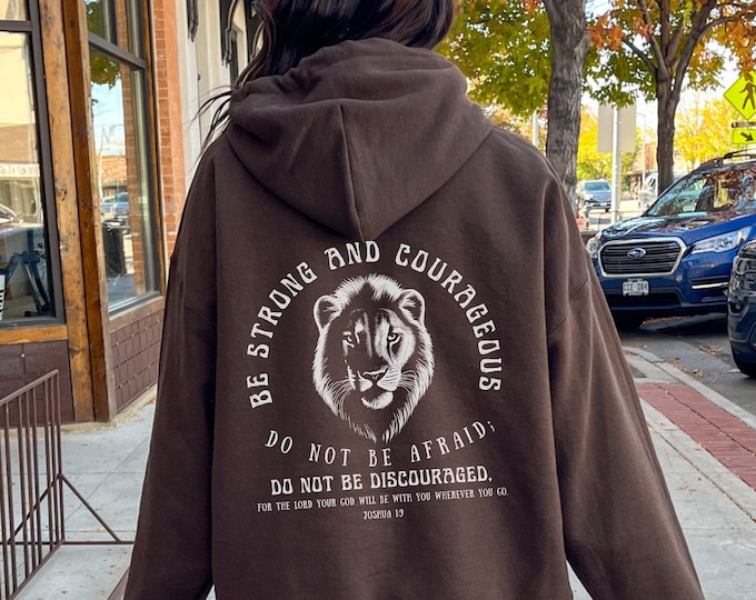 Christian Sweatshirt Christian Shirts Brown Hoodie Bible Verse ...