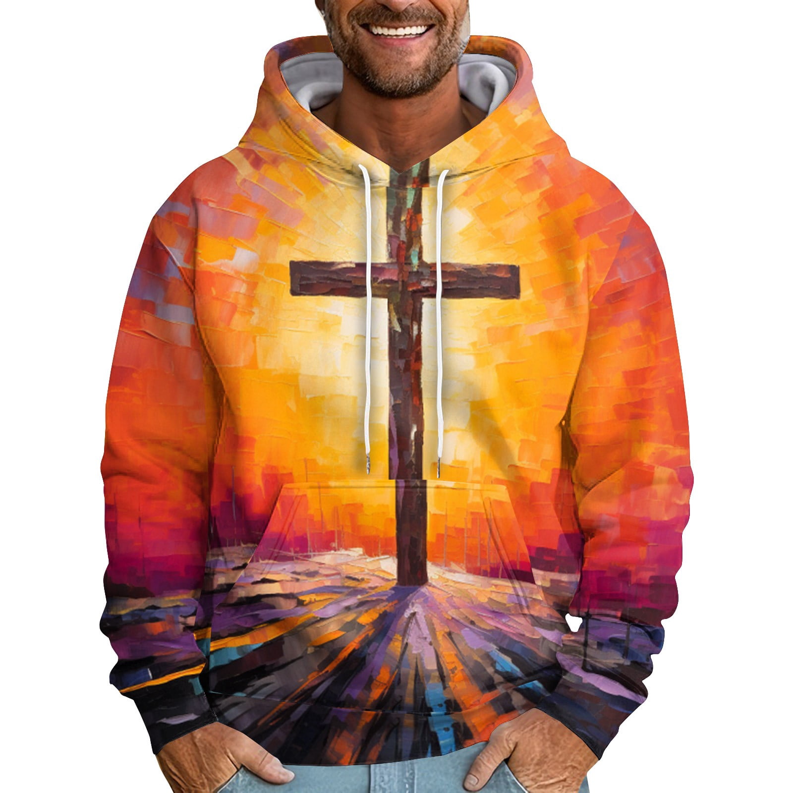 Christian Sweatshirt for Men, Jesus Hoodie Faith Graphic Hoodies for ...
