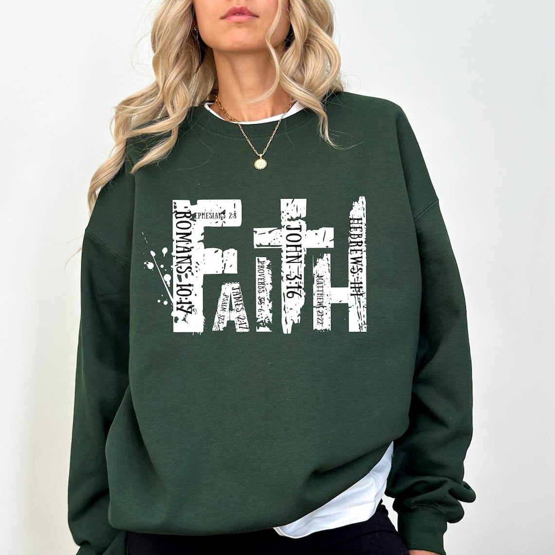 Christian Sweatshirt, Retro Faith Sweatshirt, Scripture Sweatshirt ...