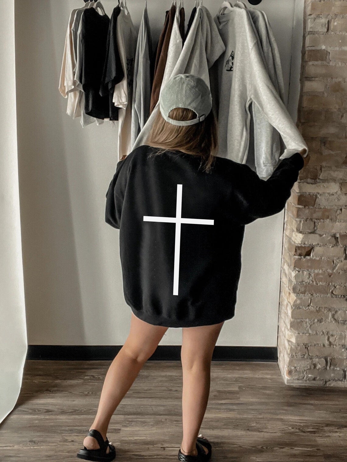Christian Sweatshirt, Unisex Christian Sweater, Jesus Cross Pocket ...