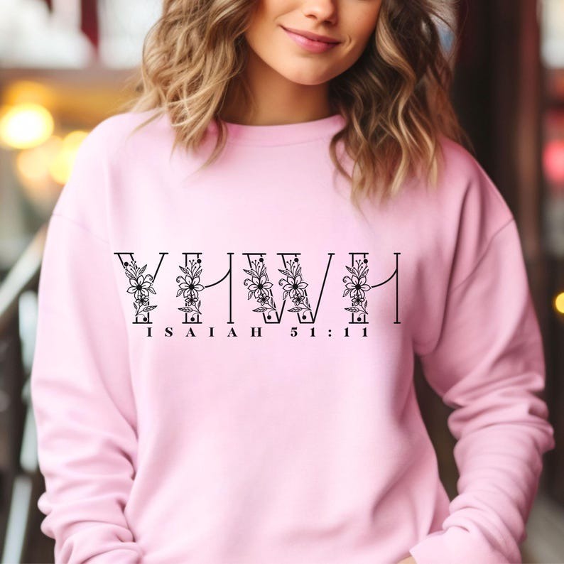 Christian Sweatshirt YHWH Bible Verse Women's Christian Apparel Faith ...