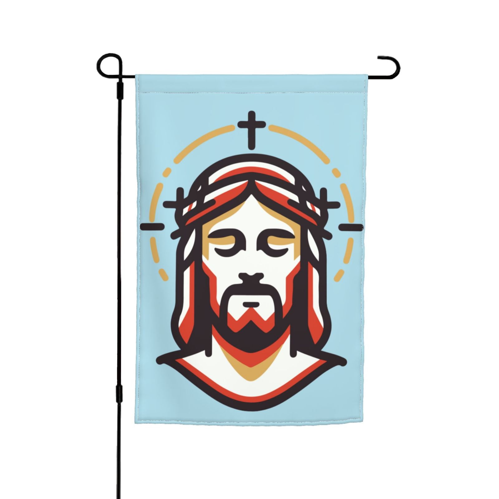 Christian Symbol Jesus Logo Garden Flag 12x18 Inch, Double Sided ...