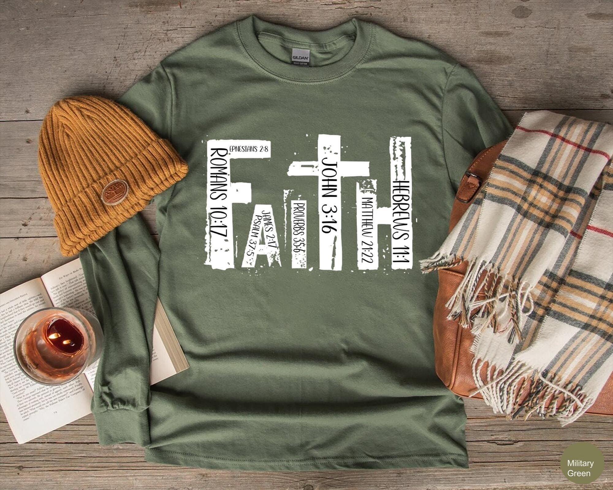 Christian T-Shirt, Bible Verse T-Shirt, Religious Outfit, Retro Faith T ...