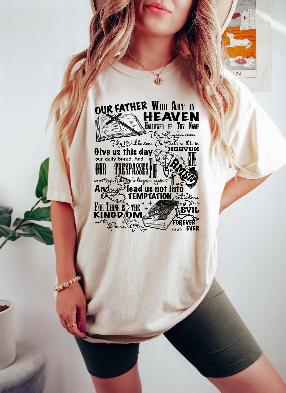 Christian T-Shirt, Lord’S Prayer Bible Verse Shirt, Our Father Who Art ...