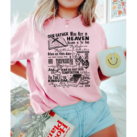Christian T-Shirt, Lord’S Prayer Bible Verse Shirt, Our Father Who Art ...
