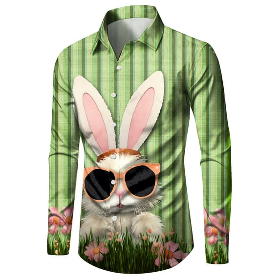 Christian T Shirts for Men Fashion Christmas Printed Long Sleeved Lapel ...