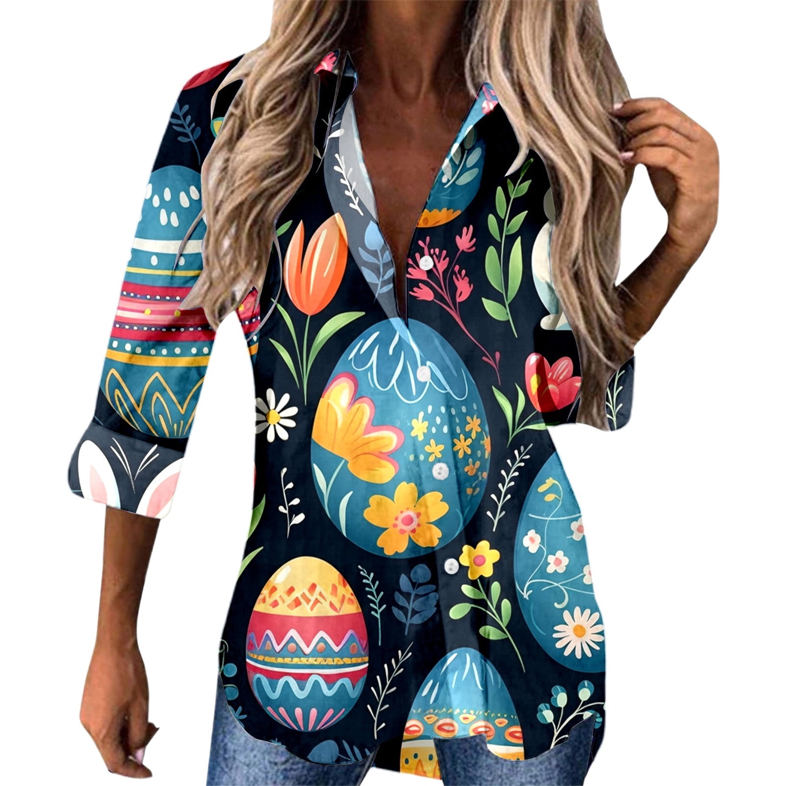 Christian T Shirts for Women Sequin Print V Neck Sparkly Glitter Long ...