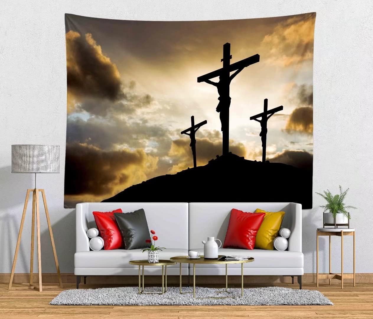 Christian Tapestry Jesus Tapestry Backdrop Crucifixion Of Jesus Christ ...