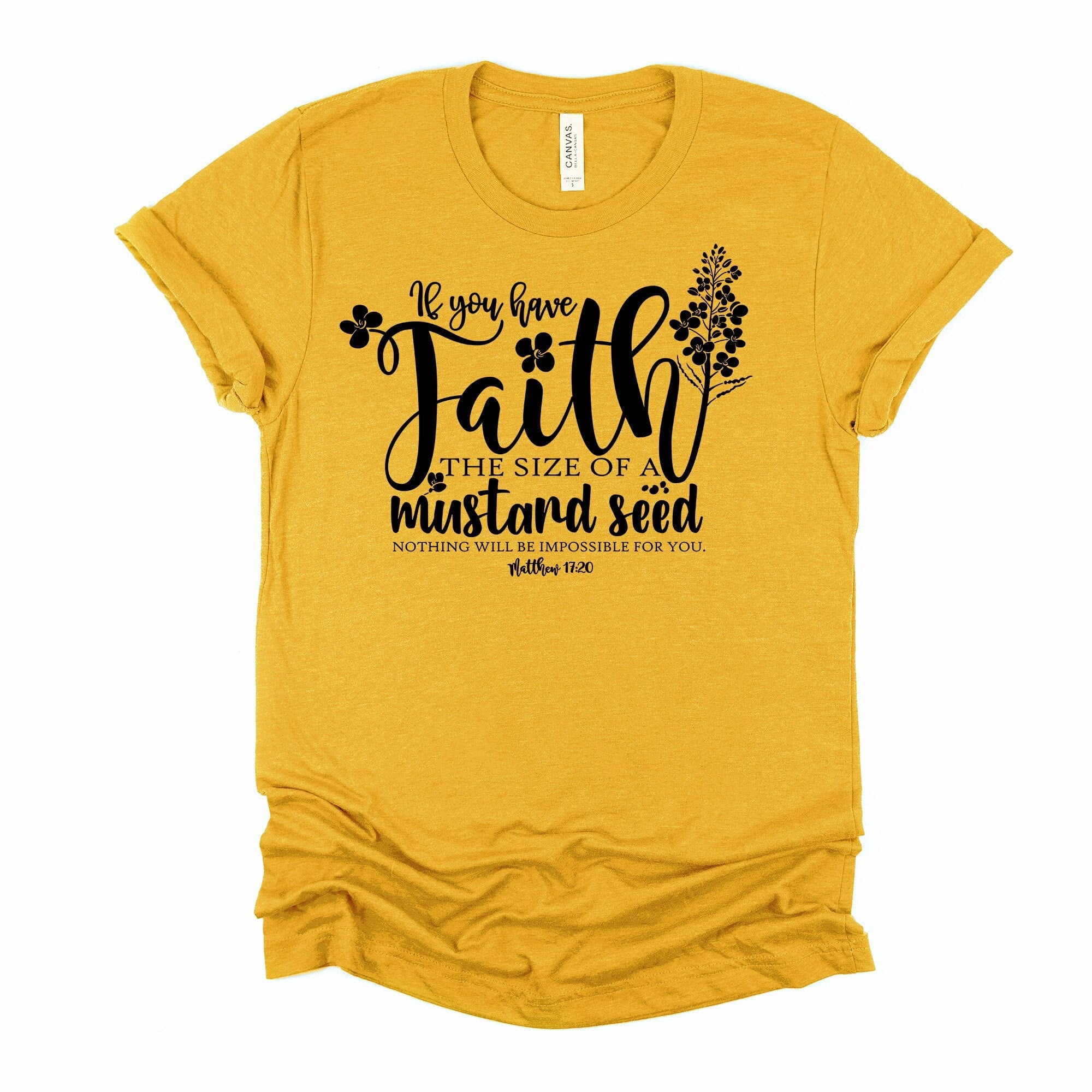 Christian Tee, Faith Size of a Mustard Seed, Move Mountains design on ...