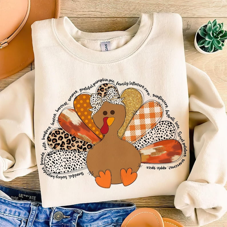Christian Thanksgiving Sweatshirt, Retro Turkey Fall Vibes Shirt ...