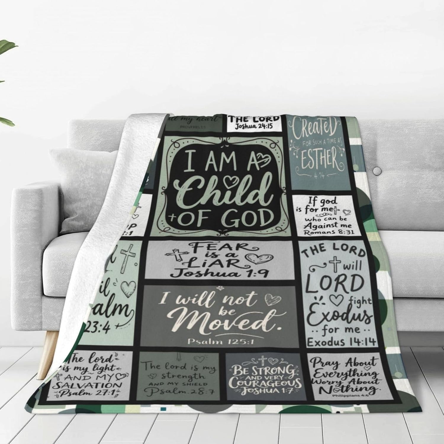 Christian Throw Blanket for Couch, Inspirational Gift for Women, Soft ...