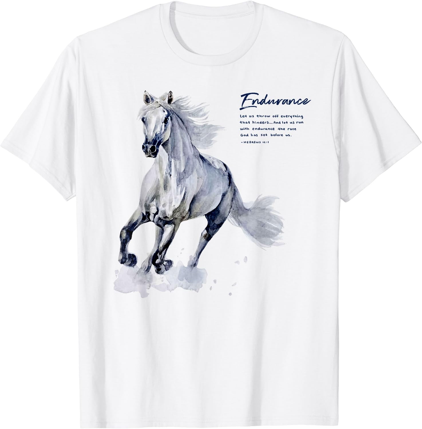 Christian Throw Off Everything Hinders Bible Verse Religious T-Shirt ...