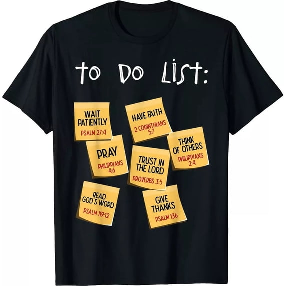 Christian To Do List Christian Planner Design T-Shirt - Walmart.com