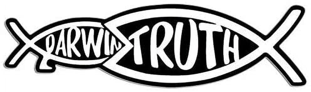 Christian Truth Eating Darwin Fish Shaped 3M Reflective sticker| Jesus ...